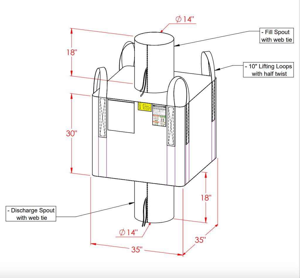 35" x 35" x 30" (H) SUPER SACK® Container