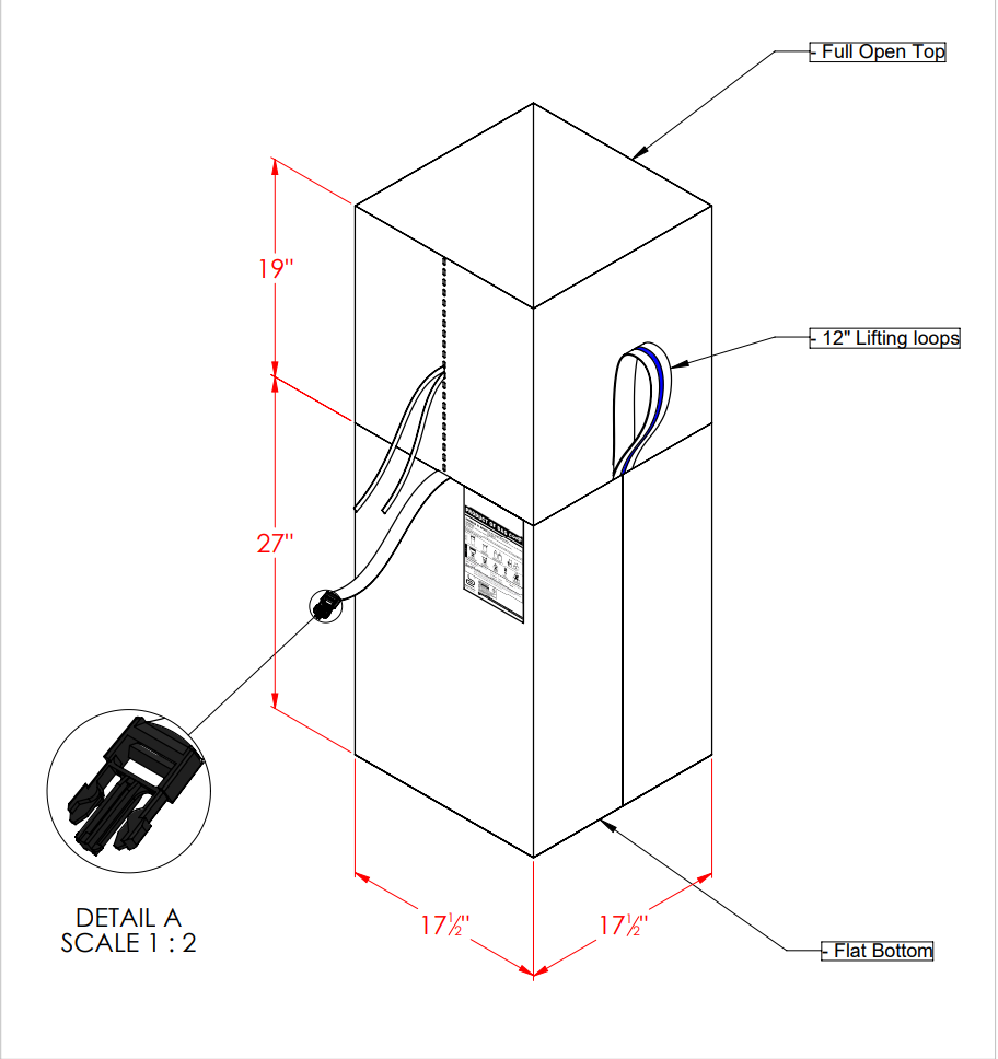 17" x 17" x 27" (H) WindMule™ Utility Bag - Bulk FIBC Bags
